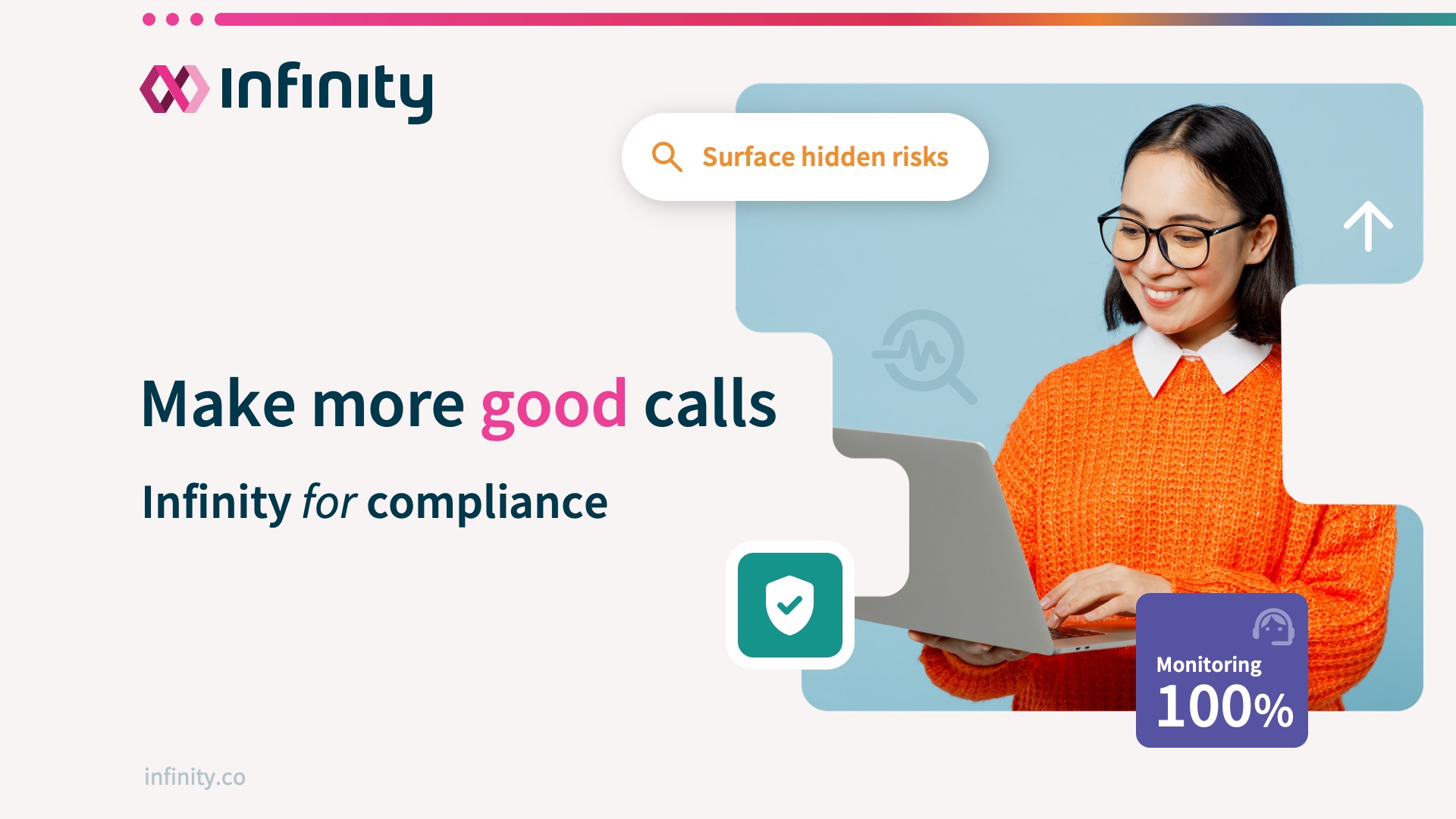 Infinity for compliance | Start making more good calls