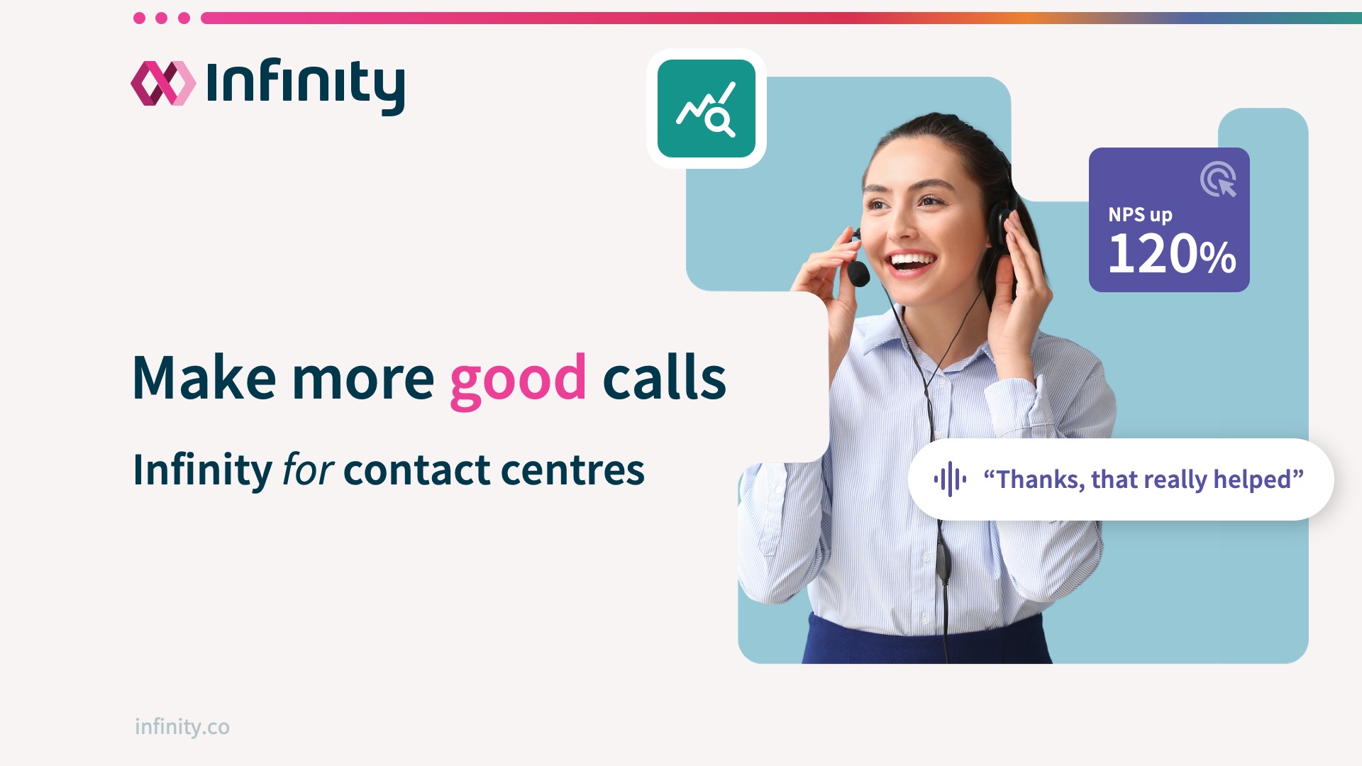 Infinity for contact centers | Make More Good Calls & Improve CX